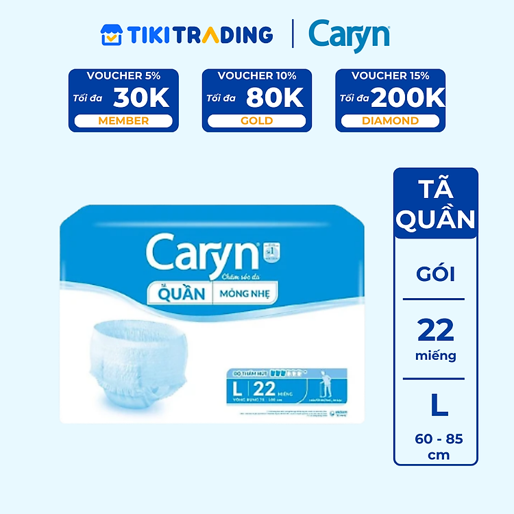 Mua Tã/Bỉm Quần Người Lớn Caryn Mỏng Nhẹ Chống Tràn Dành Cho Người Già ...
