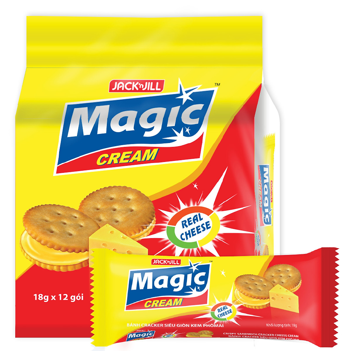 Mua Bánh Quy Magic Cracker Kem Phô Mai (18g x 12)