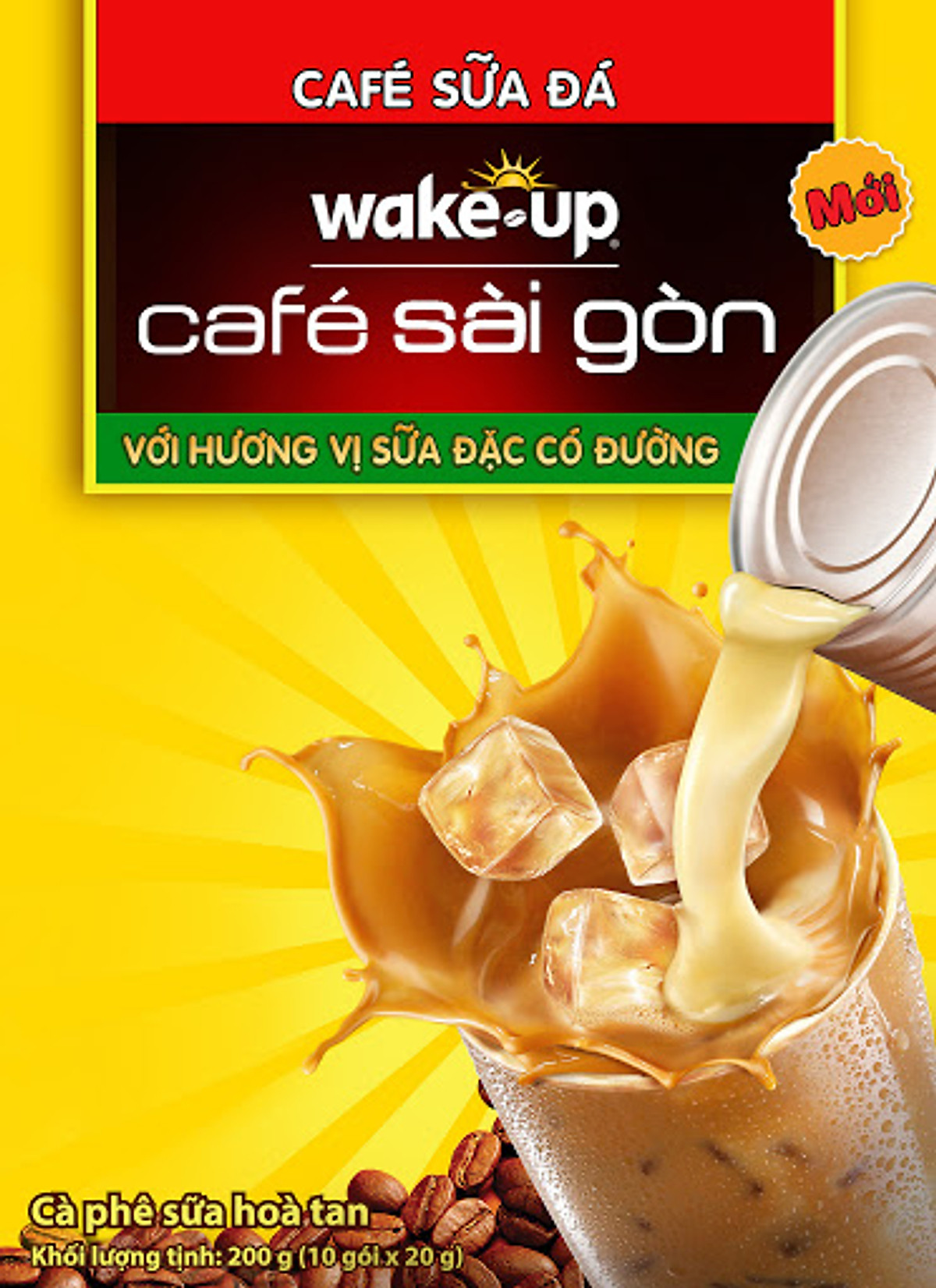 Mua Café Sữa Đá Wake-Up Café Sài Gòn Hương Vị Sữa Đặc Có Đường (Bịch 10 ...