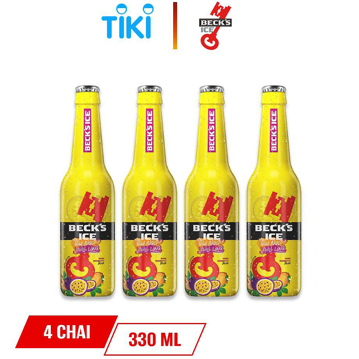 Lốc 4 Chai Bia Beck’s Ice Phiên Bản Giới Hạn (330ml / Chai) | Tiki