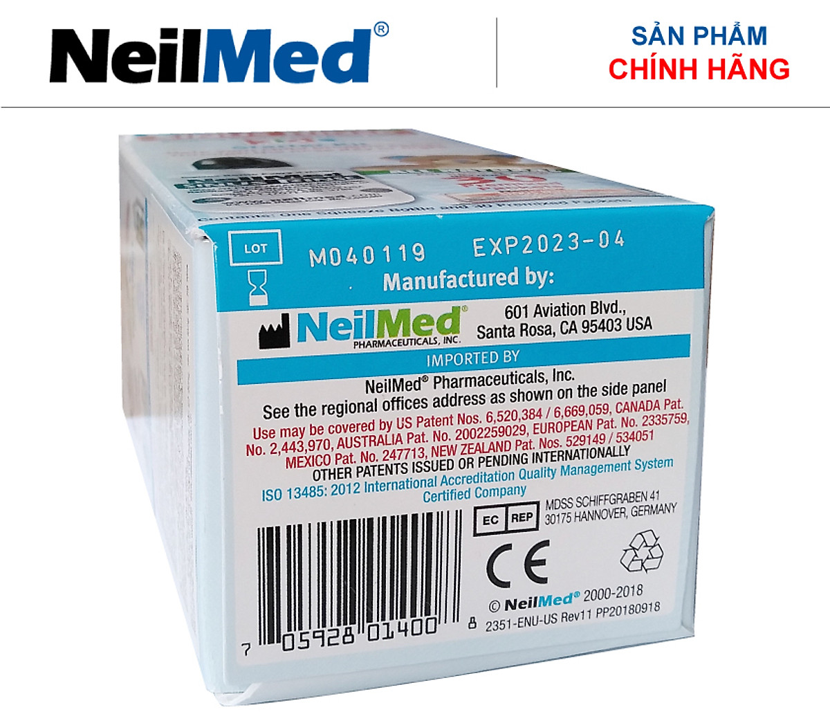 Bình (Bộ Dụng Cụ) Xịt Rữa Mũi Xoang Cho Bé Neilmed Sinus Rinse ...