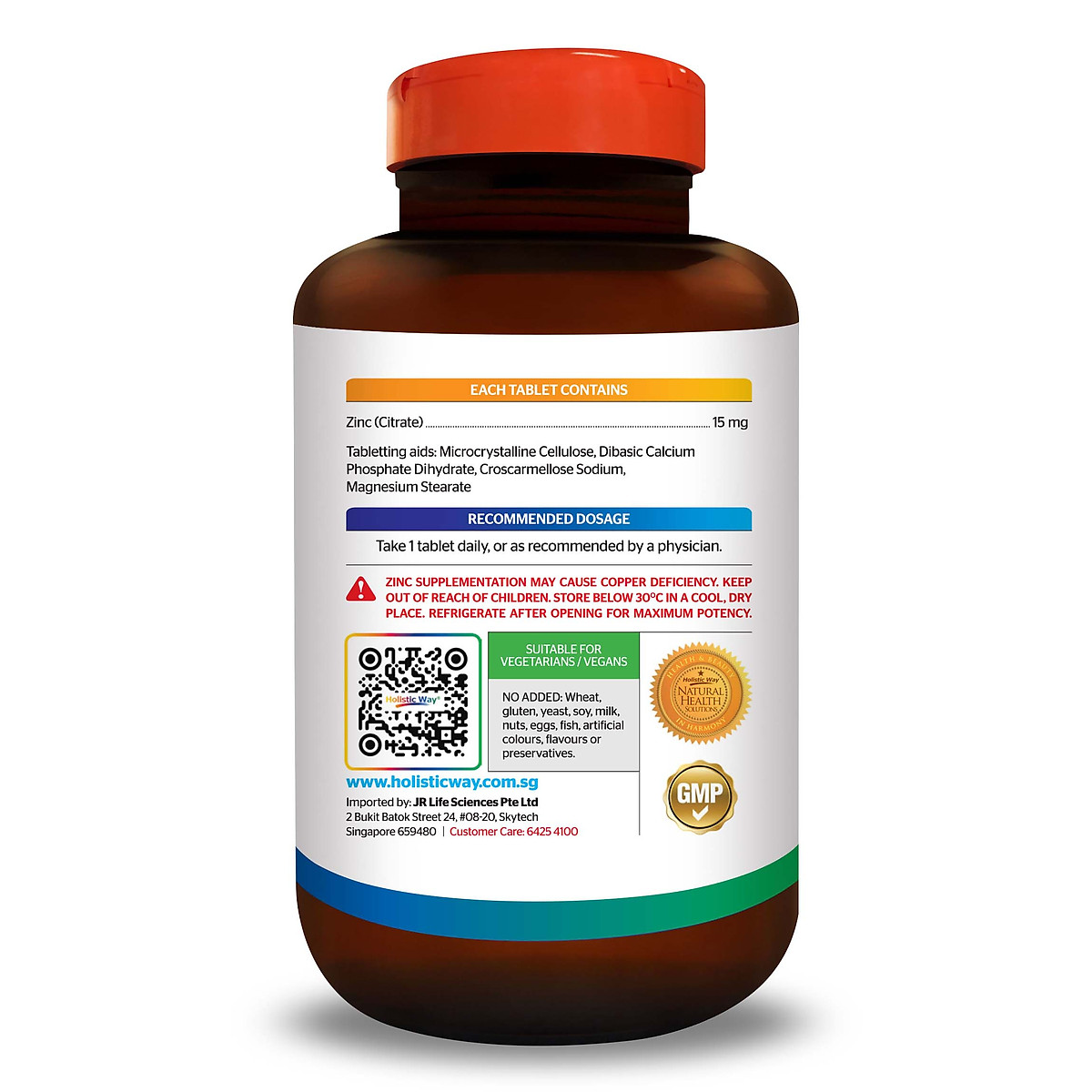 Viên Uống Bổ Sung Kẽm Hấp Thụ Cao Cải Thiện Sức Khỏe Holistic Way 15Mg (100 Viên Nén)