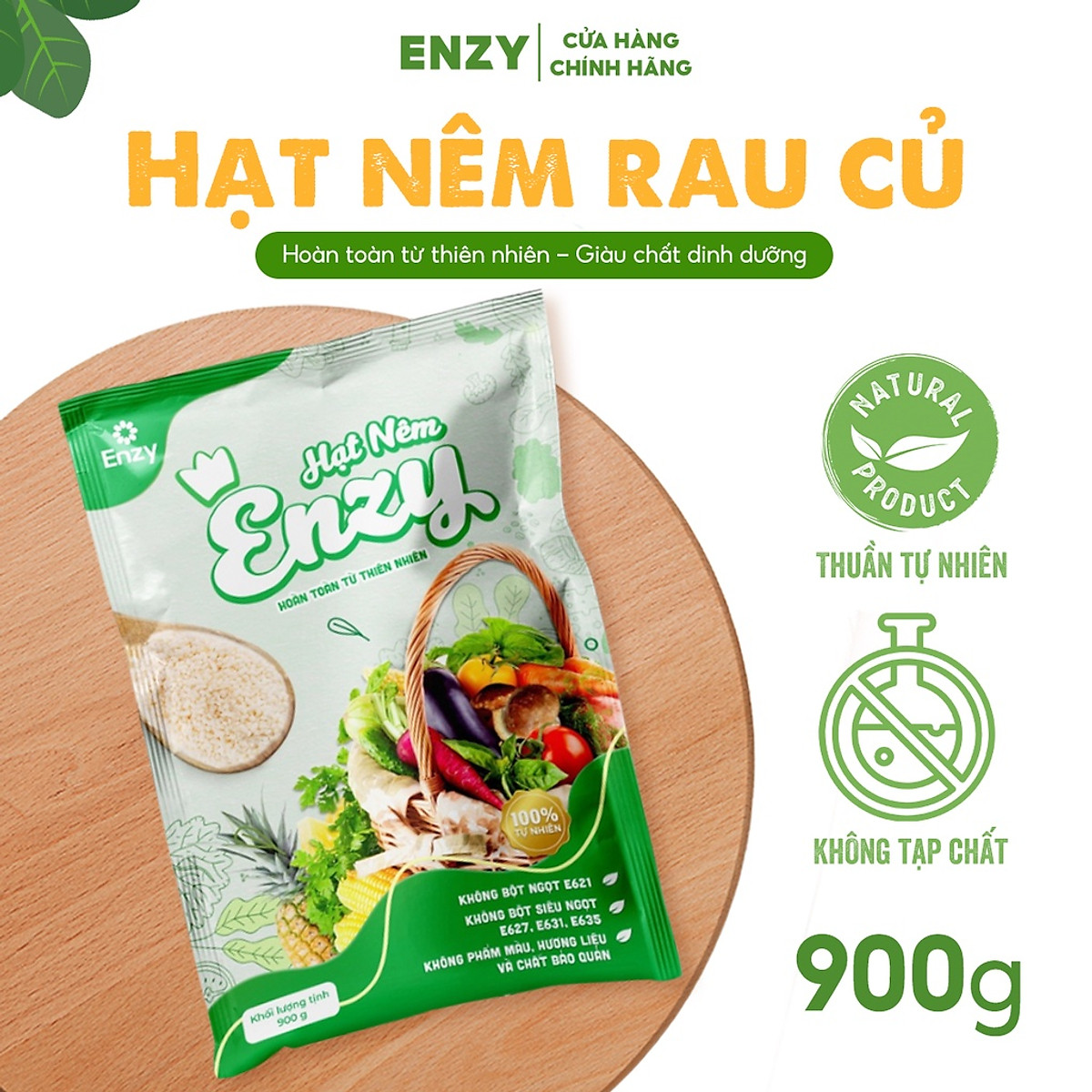 Hạt Nêm Chay Enzy, Hạt Nêm Rau Củ, Không Bột Ngọt, Hạt Nêm Nấm, 100% ...