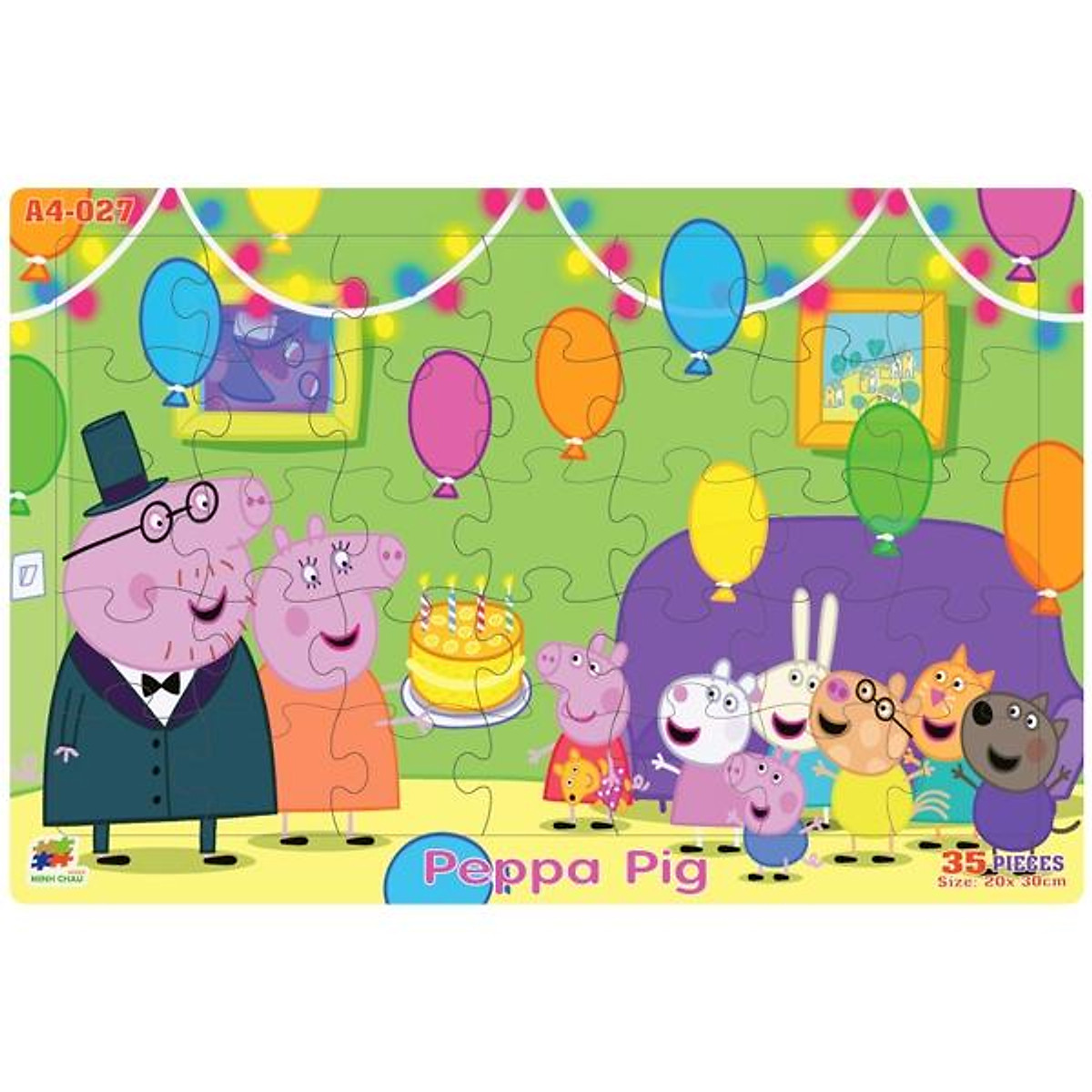 Bộ Xếp Hình Khổ A4 Puzzle Minh Châu 35-027 - Peppa Pig (35 Mảnh Ghép ...