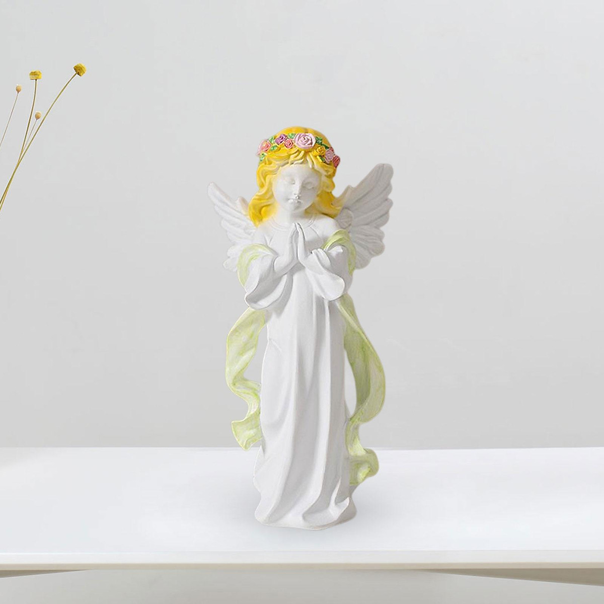 Praying Angel Statue Cherub Figurines Artwork Figure Prayer Girl Resin ...