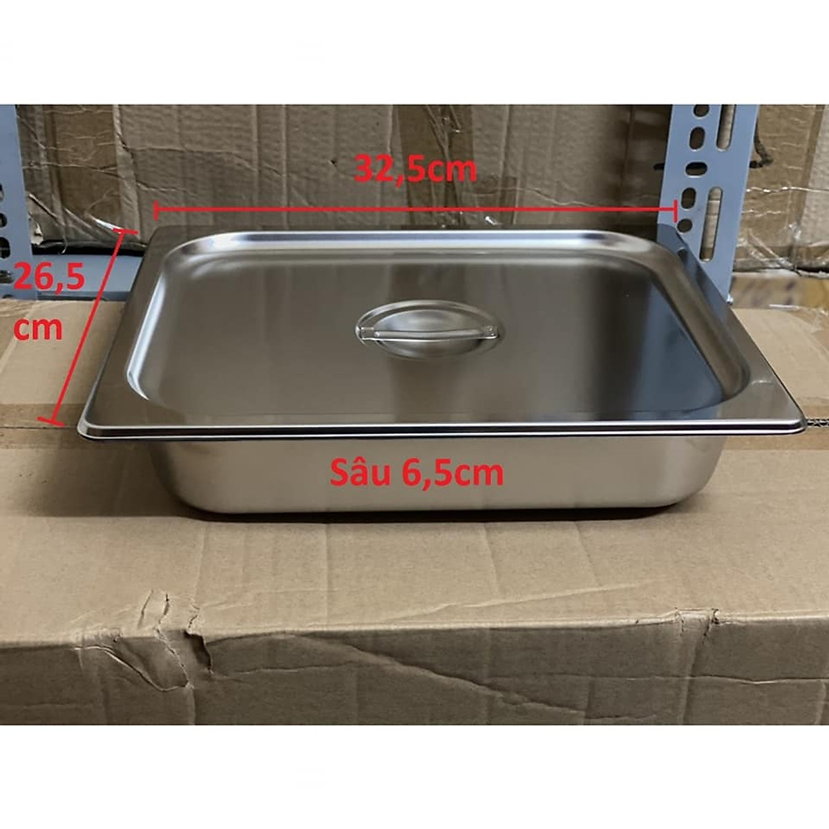 Mua KHAY BUFFET INOX- KHAY ĐỰNG ĐỒ ĂN- GN 1/1 - Sâu 6.5 cm - không nắp ...