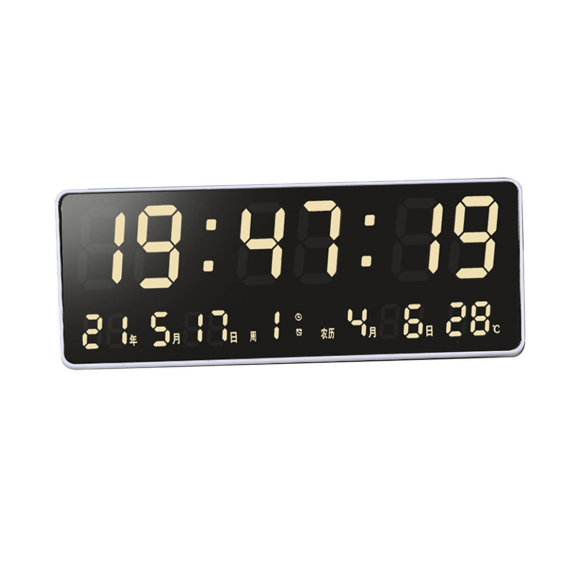 Digital Wall Clock Electronic alarmming Clocks for Living Room Elderly ...
