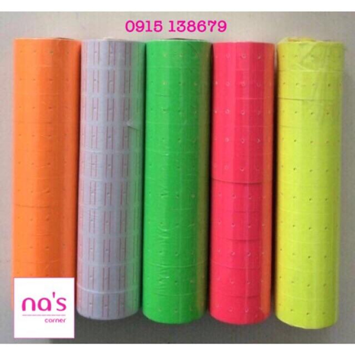 10 cuộn giấy dán giá tiền, giấy dính giá tiền, tem giá, giấy dán giá ...