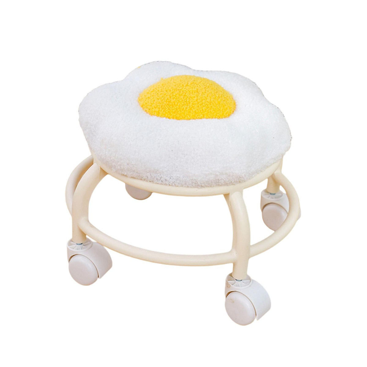 Low Roller Seat Stool Footrest Pulley Wheels Stool for Library Office ...