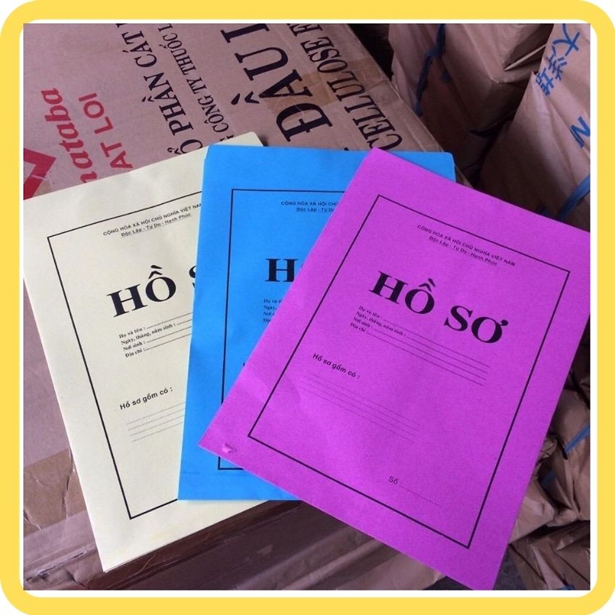 Bìa Hồ Sơ Xin Việc Đủ Màu A4 Xấp 100 Cái File Hồ Sơ Bìa Hồ Sơ