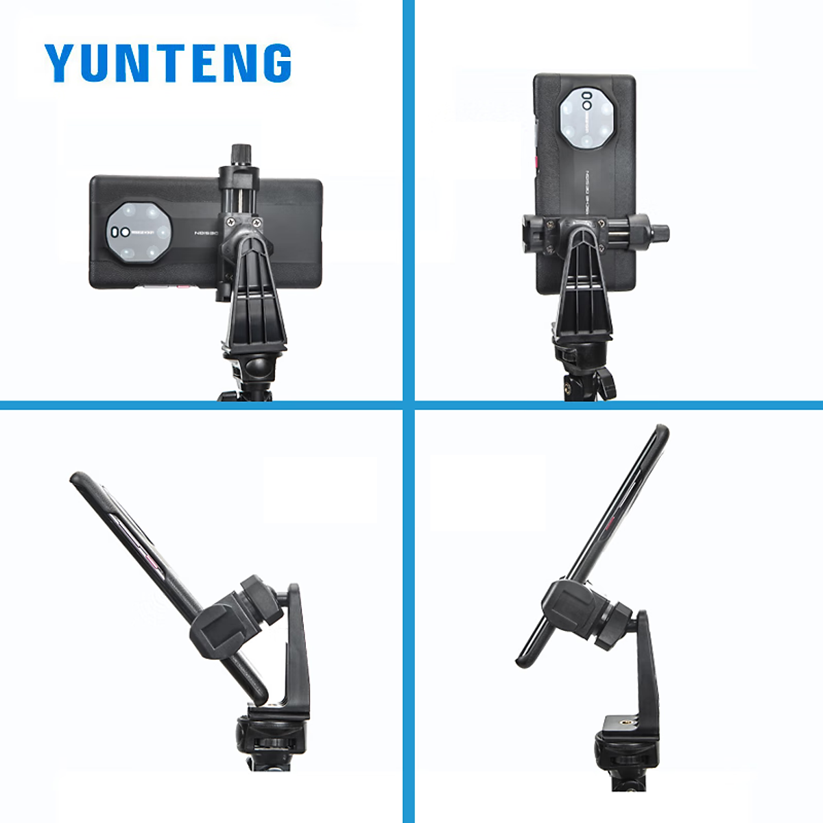 Đầu Kẹp điện Thoại Yunteng Vct-358 Gắn Tripod Ren 1 4 Và Xoay 360 độ