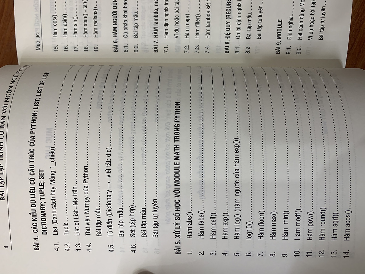Bài tập lập trình cơ bản với ngôn ngữ PYTHON - Tin Học Văn Phòng