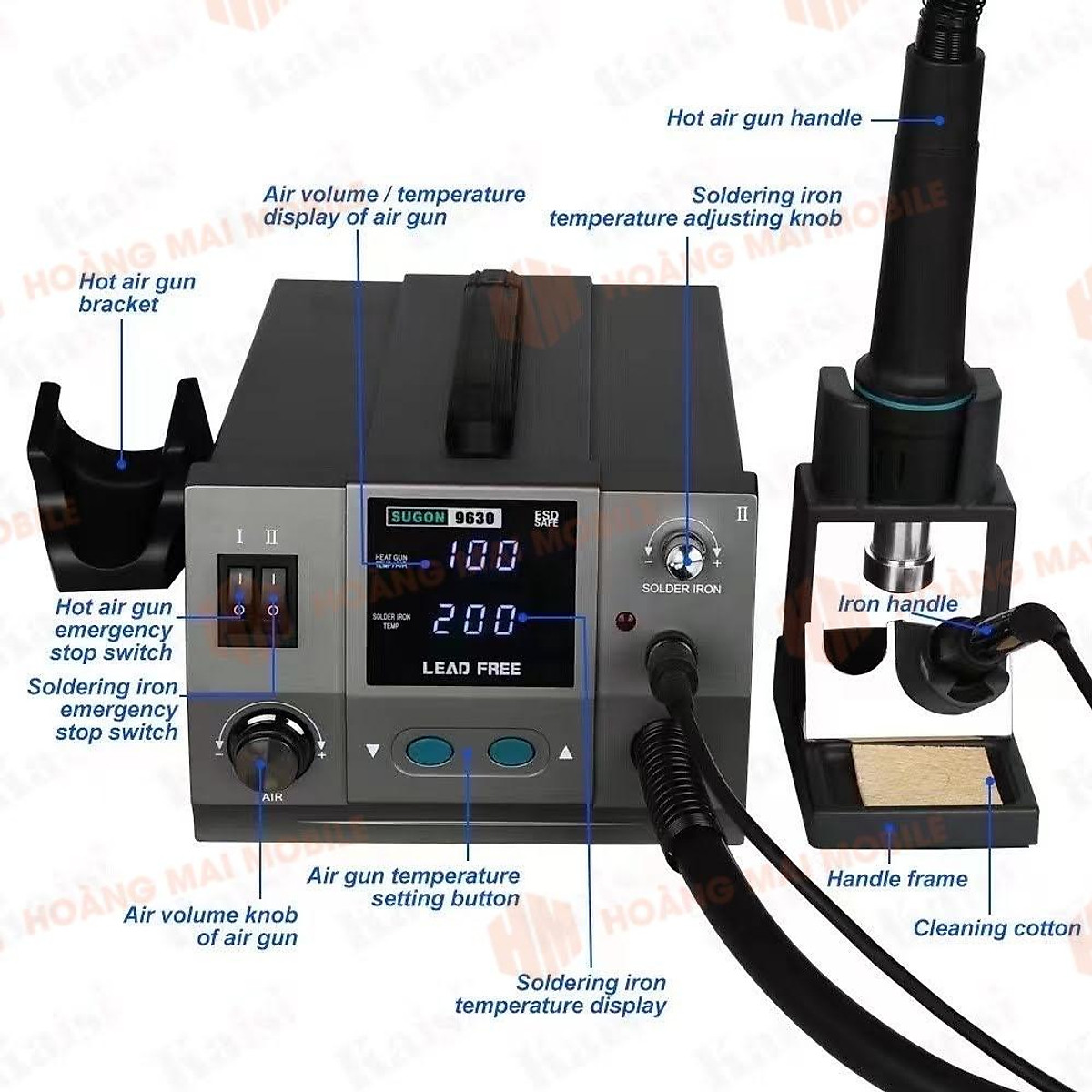 Mua Máy khò, hàn SUGON 9630 tại Linh kiện thâm quyến