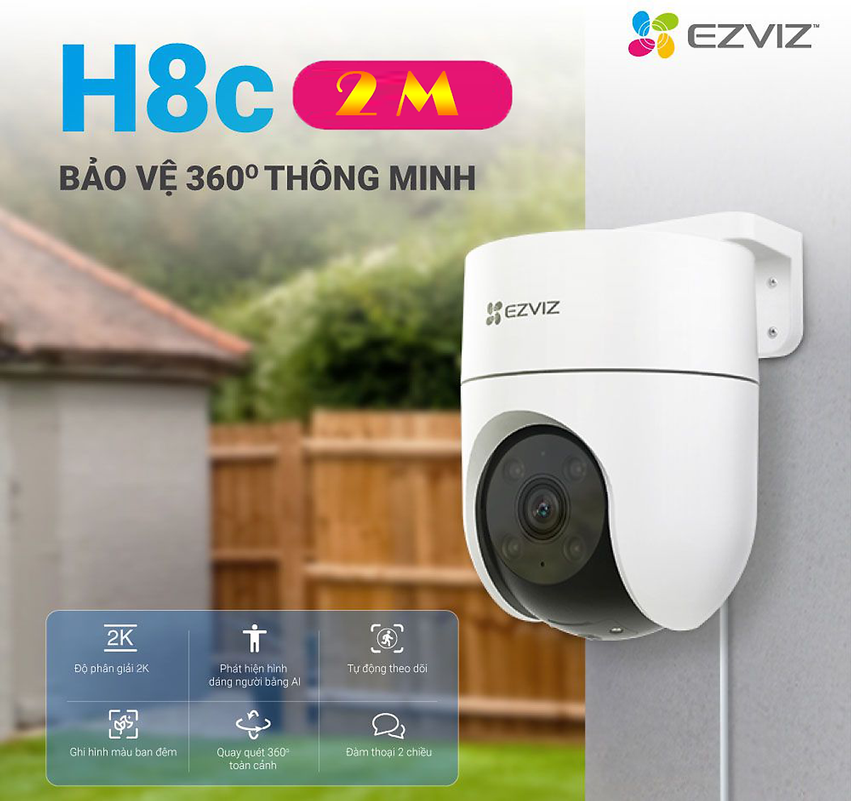 Mua Camera Wi-fi EZVIZ H8C 2MP Ngoài Trời, Quay Quét 360 Độ, Đàm Thoại ...