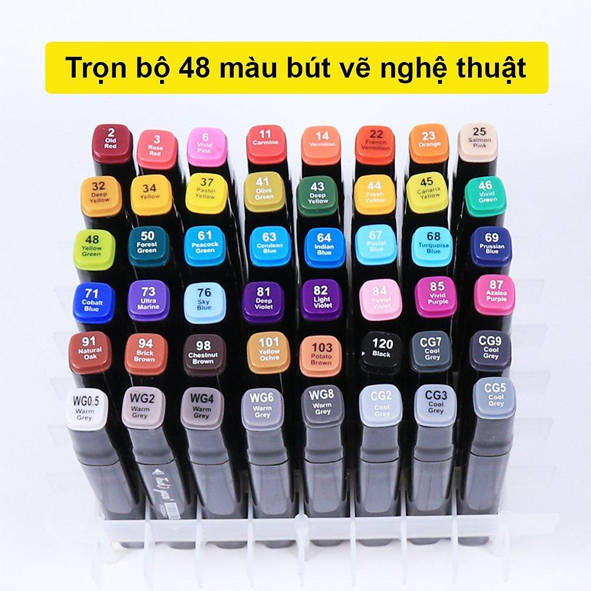 Bộ Bút Dạ 48 Chi Tiết Cho Bé tập Tô Bút màu Touch Mark Cool Coco Pison ...