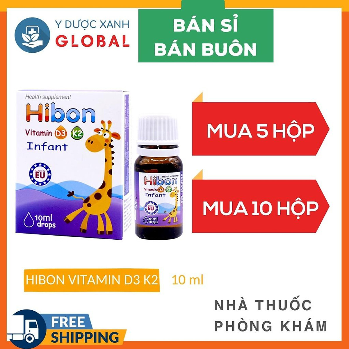 Mua HIBON VITAMIN D3 K2, 10ml, Bổ sung Vitamin D3K2 cho bé - Y Dược ...