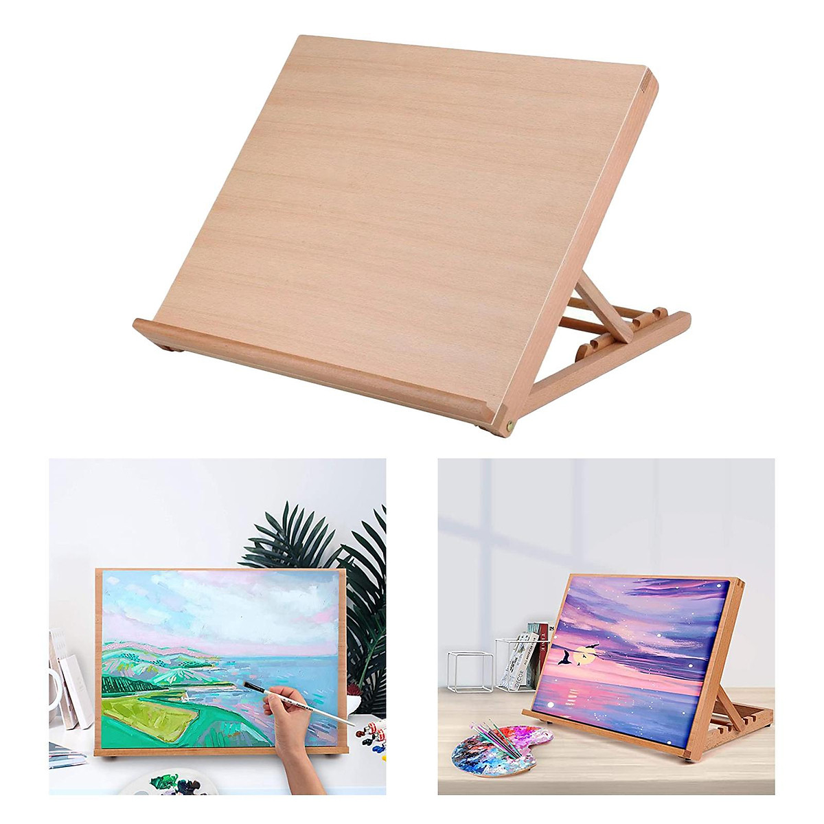 Art Drawing Sketching Board Adjustable Beechwood A3 Desktop Easel Book ...