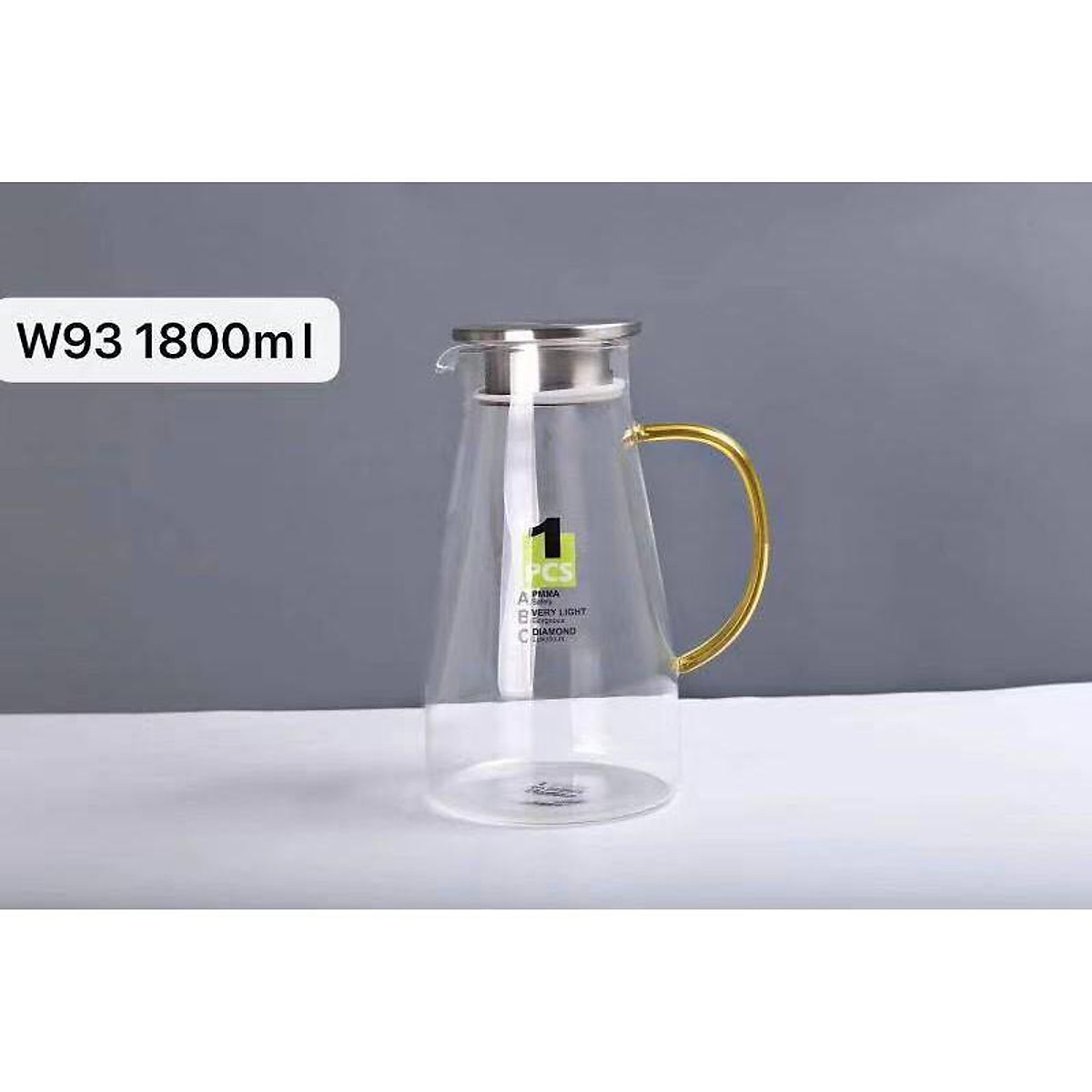 Mua Bình đựng nước thủy tinh chịu nhiệt lên tới 400 độ C - 1800ml tại Yume chớp