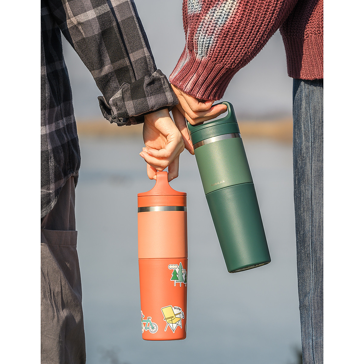 Bình giữ nhiệt Slo 2in1 with tumbler LocknLock LHC4332 (Bình giữ nhiệt ...