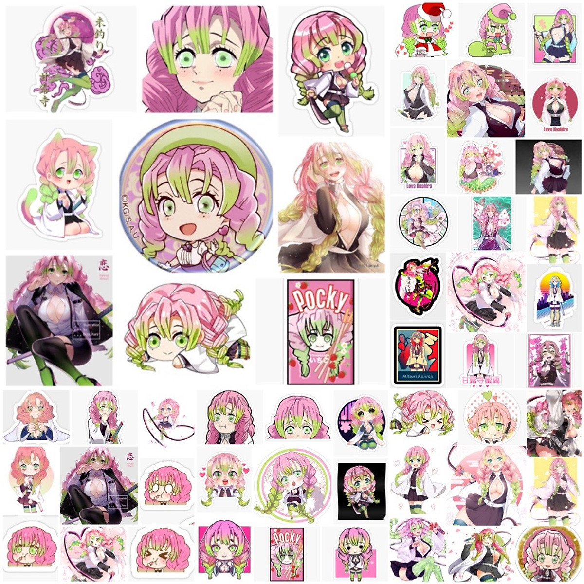 Set 60 Sticker Kanroji Mitsuri-Kimetsu no Yaiba - Sticker - Decal trang trí