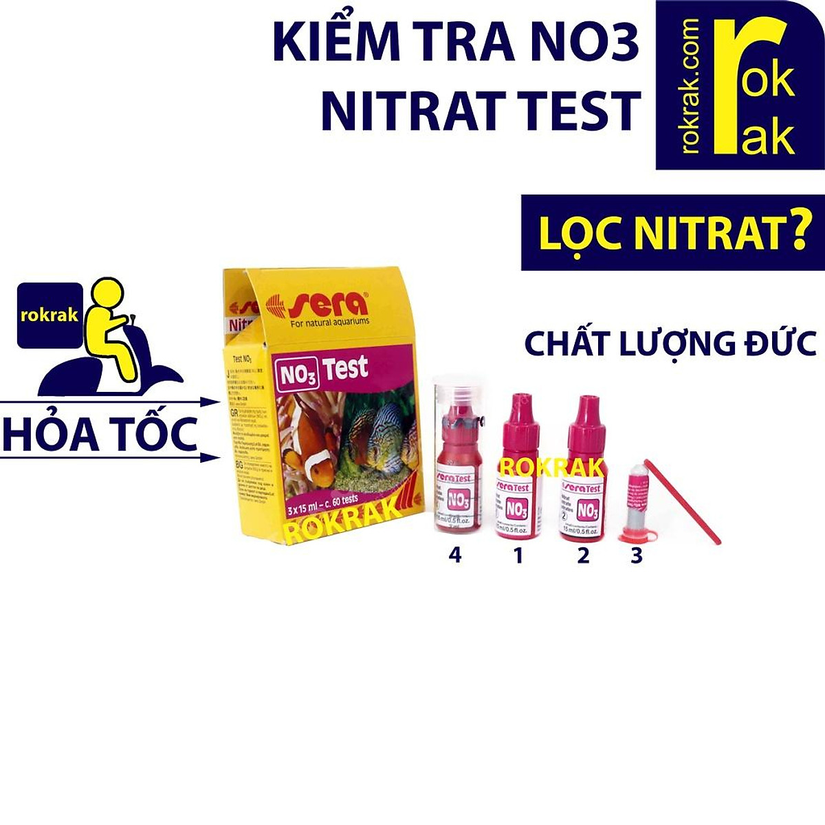 Mua TEST NO3 SERA Kiểm tra Nitrat Đức Đo xem đã lọc đủ chu trình nito ...