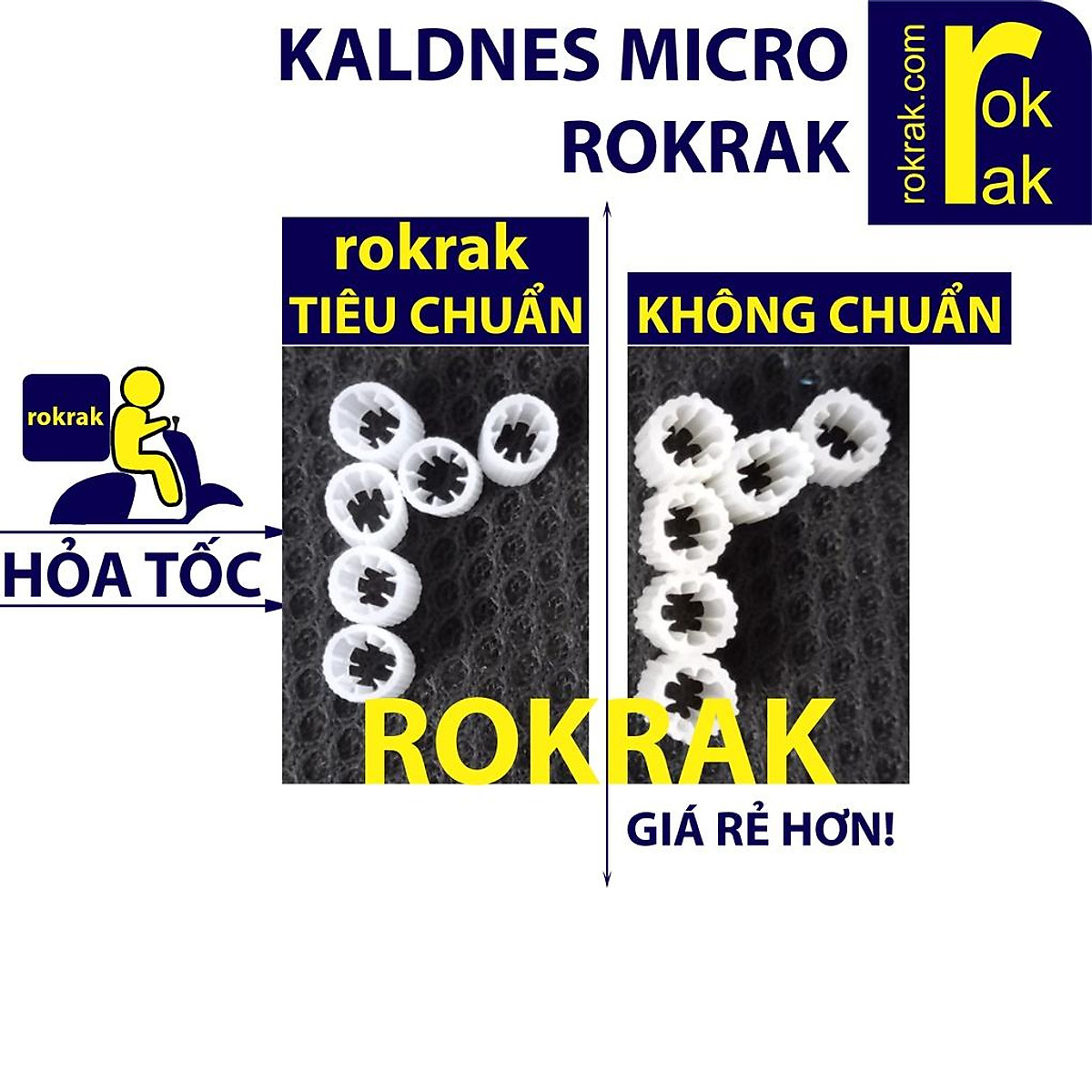 Mua Kaldnes micro Hạt lọc kanet vi sinh Bao 10Kg cho hồ cá