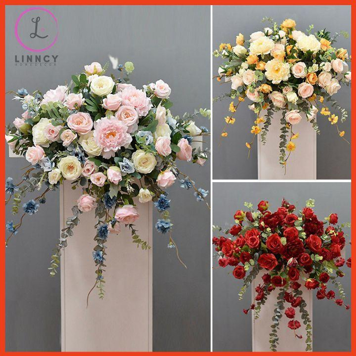 Mua Lẵng Hoa Lụa Trang Trí Bục Phát Biểu Lẵng Hoa Khai Trương Cắm Sẵn ...