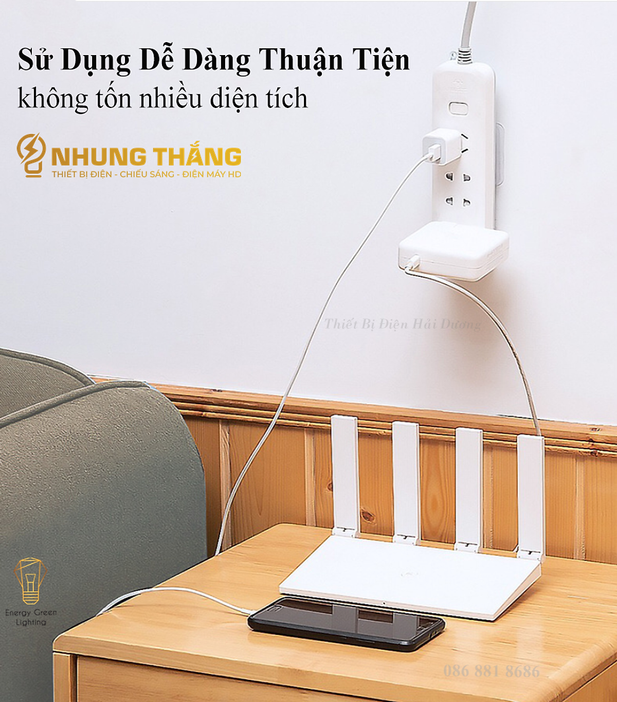 Combo Miếng Dán Tường - Treo Ổ Cắm Điện - Modem Wifi - Giá Đỡ Treo ...