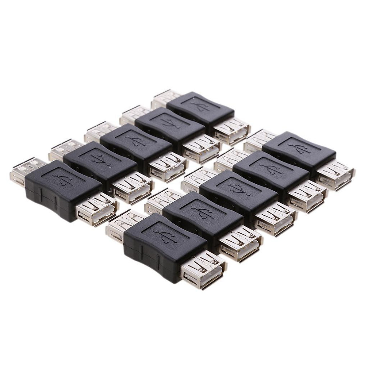 10 Pcs. USB 2.0 Female To Female Adapter, Type A To Type A - Black ...
