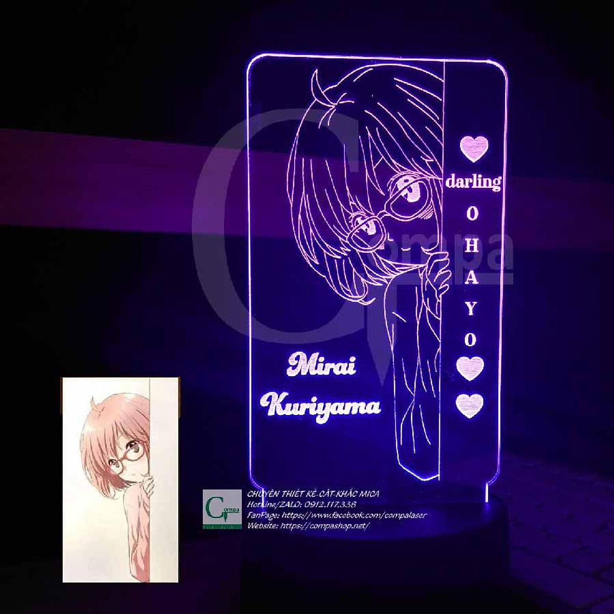 Mua Đèn Ngủ Kyoukai No Kanata Kuriyama Mirai Type 02 tại Compa Laser Art