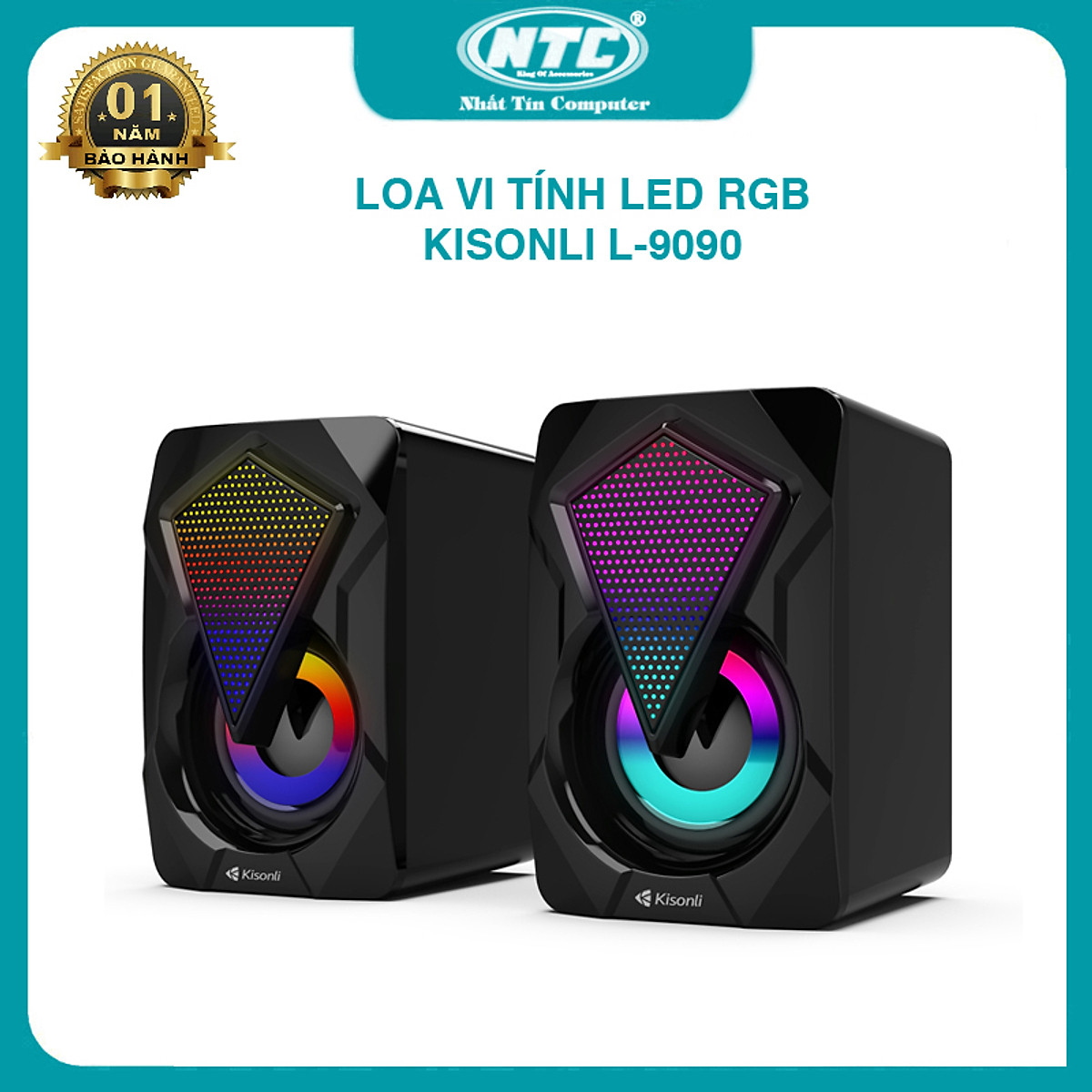 Loa vi tính Kisonli l-9090 LED RGB cực đẹp - chuyên nhạc và game (nhiều ...