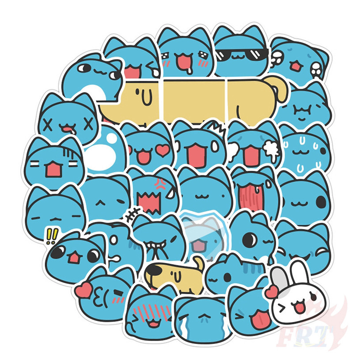 Mua Set 30 Sticker Mèo Capoo ảnh decal hình dán ép lụa tại MPPshop