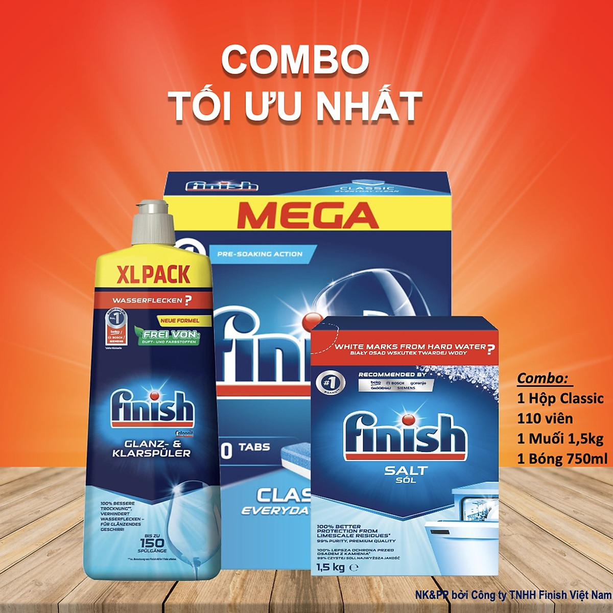 Mua COMBO FINISH: VRB Classic 110 viên + Bóng 750ml + Muối 1,2kg ...