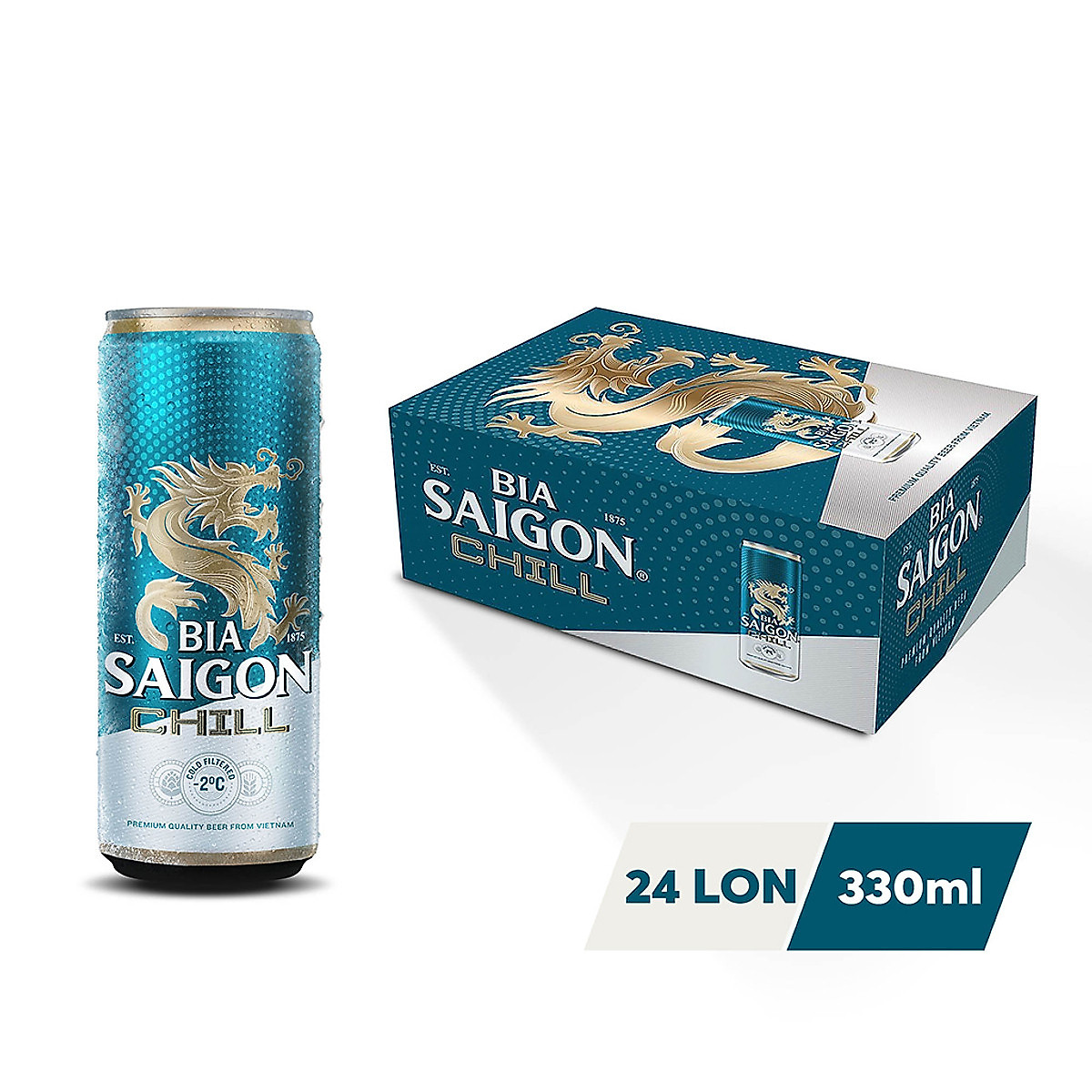 Thùng Bia Sài Gòn Chill 24 lon 330ml | Tiki