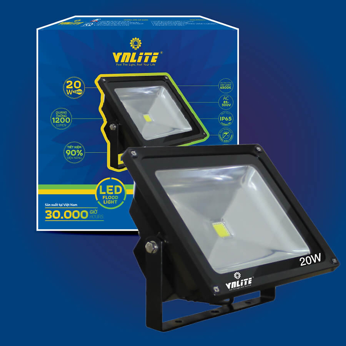 Mua Đèn Led Pha COB VNLITE 20W vàng/trắng