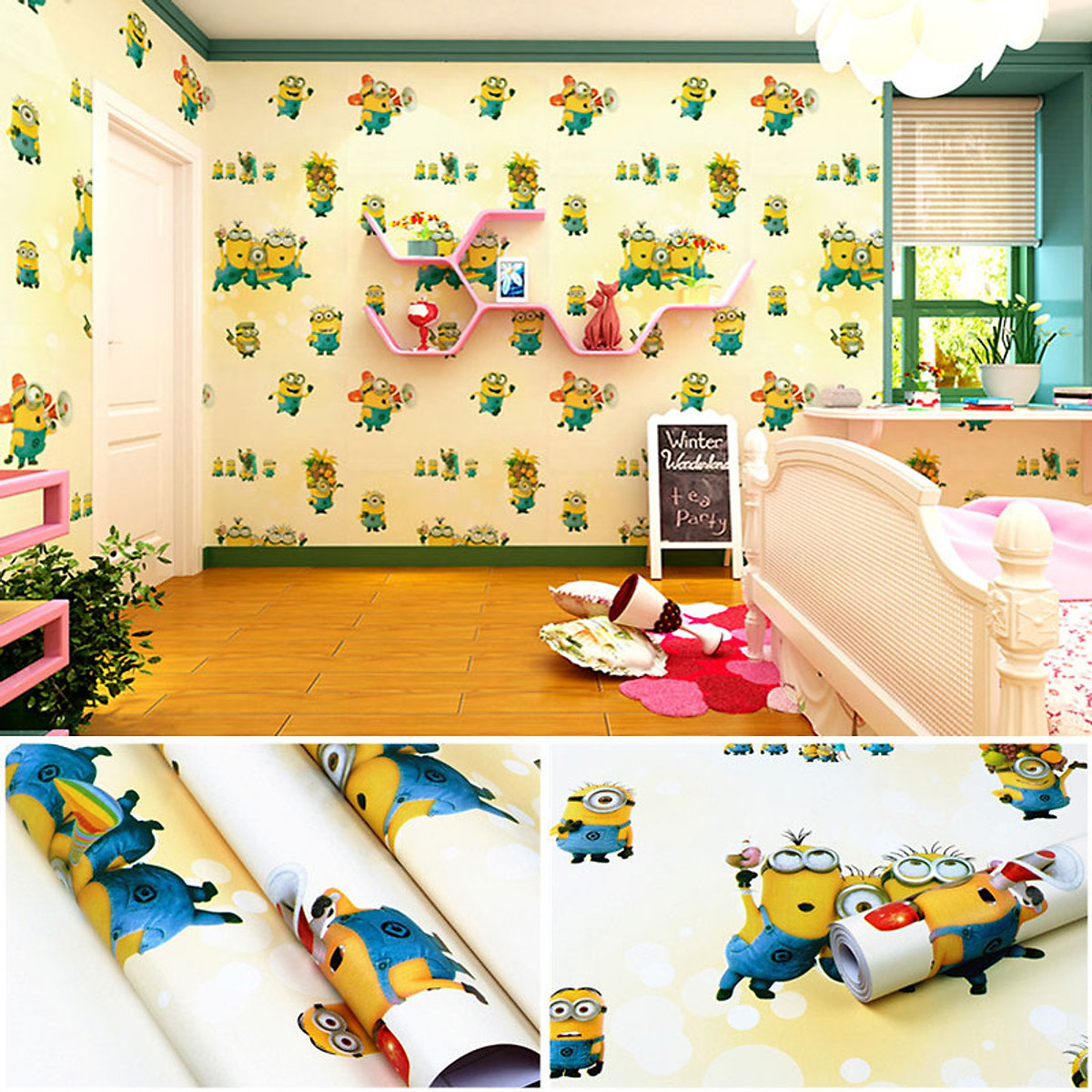 10m Giấy dán tường Minions C0031 | Tiki