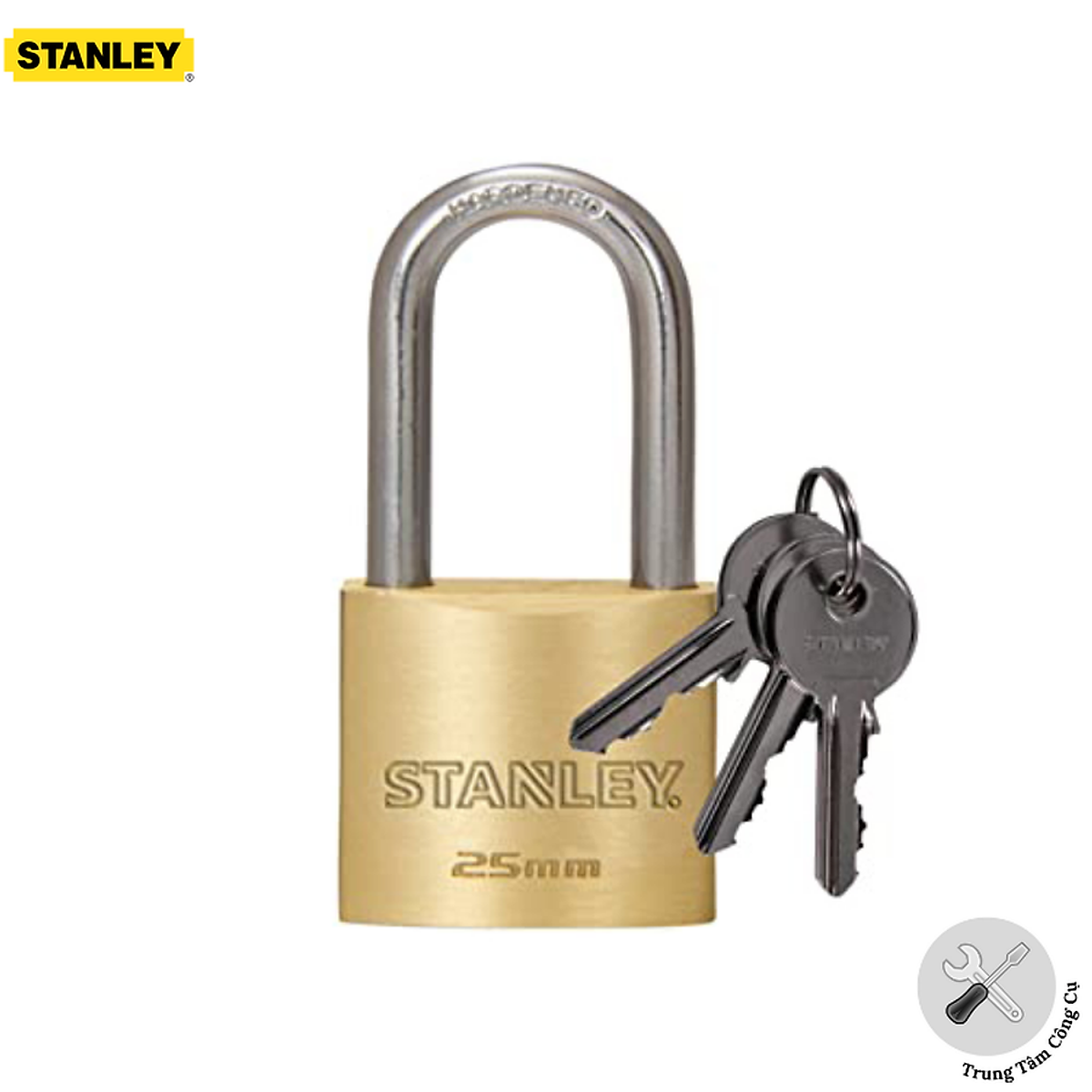Ổ Khóa Stanley USA, đồng thau, càng dài, rộng 25mm- S742-041 - Ổ khóa
