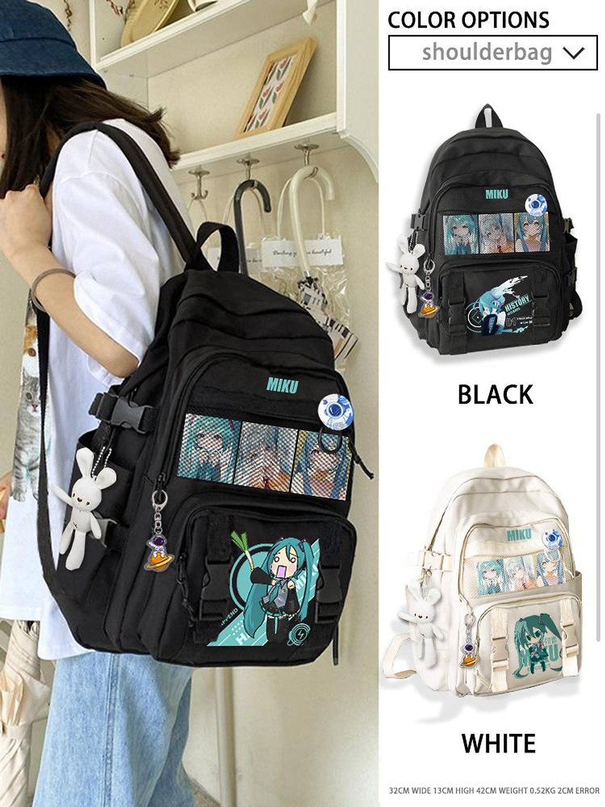 Mua Phong Cách Mới Nhất Hatsune Miku Phim Hoạt Hình Anime Cặp Học Sinh Tiểu Học Ba Lô Ba Lô Phù