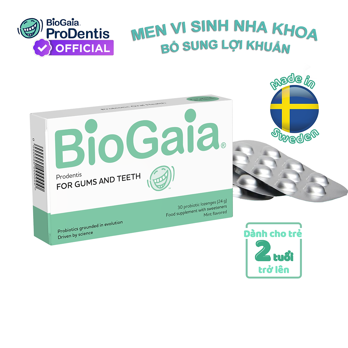 Mua Viên Ngậm Men Vi Sinh Nha Khoa Biogaia Prodentis Thơm Răng Miệng Ngăn Ngừa Vi Khuẩn Mảng Bám