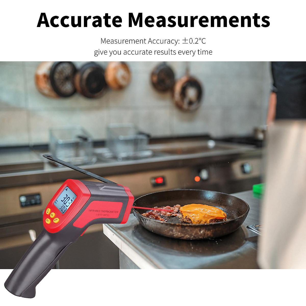 Infrared Temperature Measuring Gun Digital Display Industrial ...