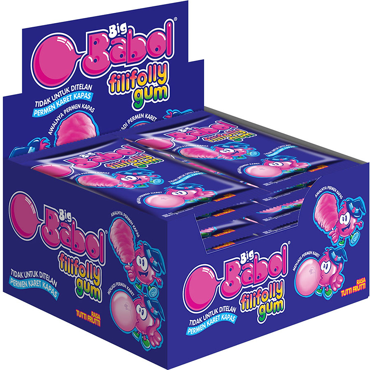 Mua Kẹo Cao Su Thổi Big Babol Fili Folly Hương Trái Cây (Hộp 12 Gói)