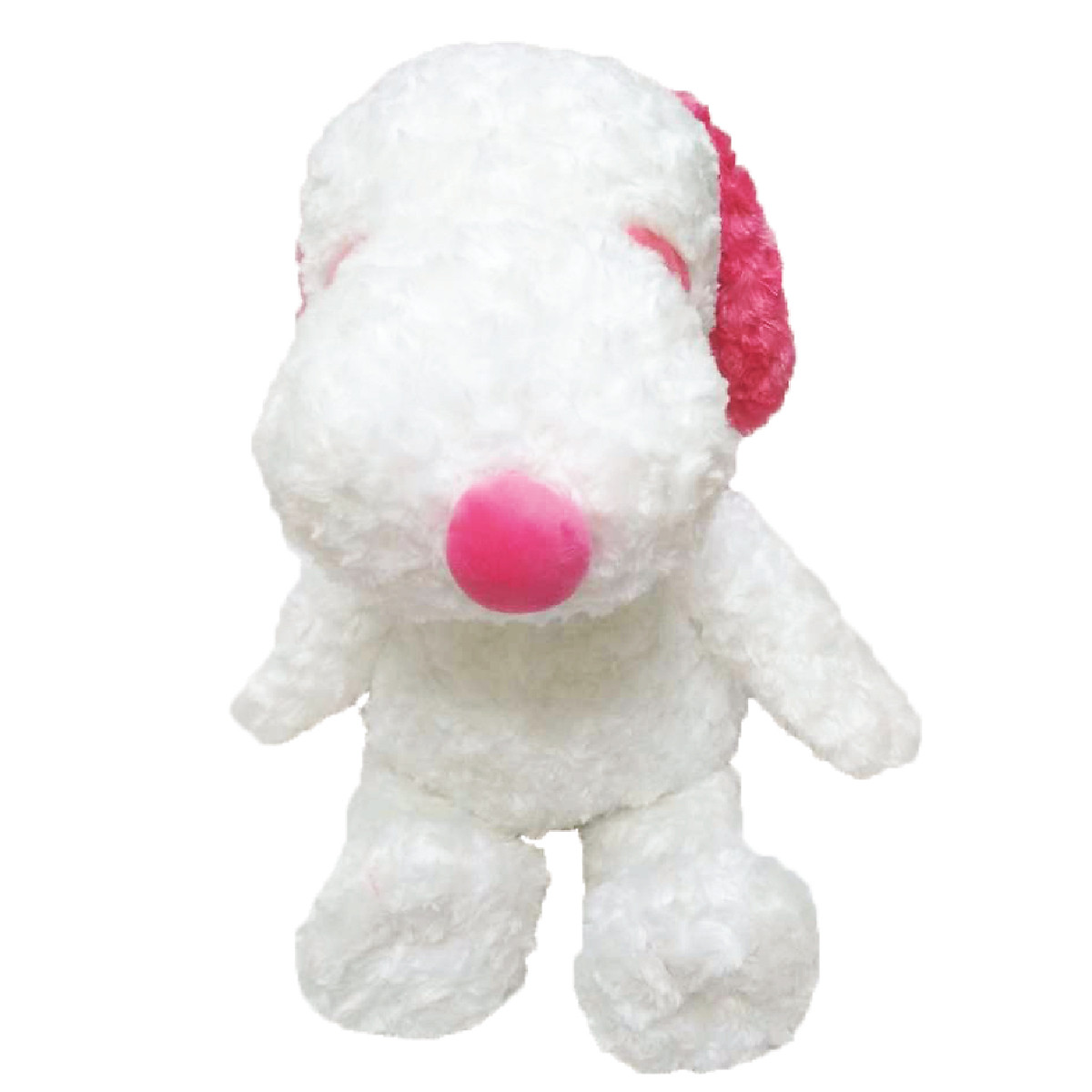 Gấu bông SNOOPY chính hãng - dáng ngồi - lông xù màu trắng đốm hồng | Tiki