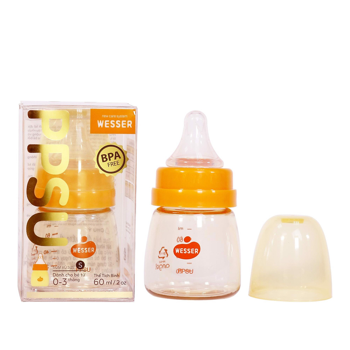 Bình sữa Wesser PPSU cao cấp cổ hẹp cổ rộng cho bé từ sơ sinh | Siêu ...