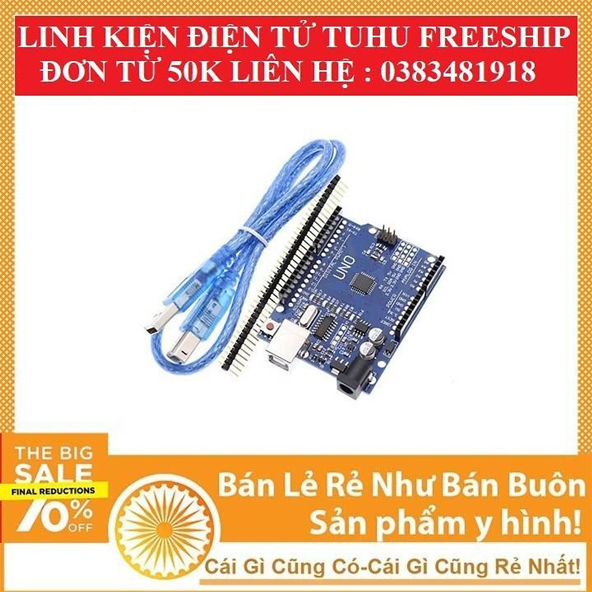 Mua Kit arduino uno R3 chíp ch340g dán -Tặng Dây Kết Nối uno r3 uno dán ...