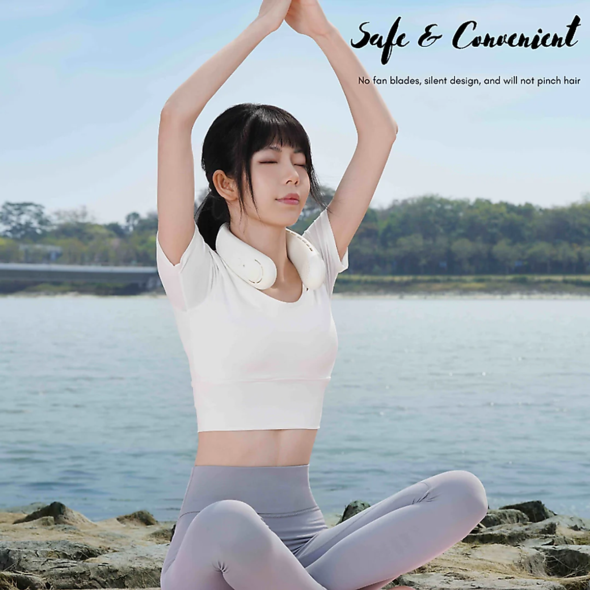 Quạt Fan mini đeo cổ / choàng cổ hiệu WiWU Halter Neck Fan FS02 - thổi ...