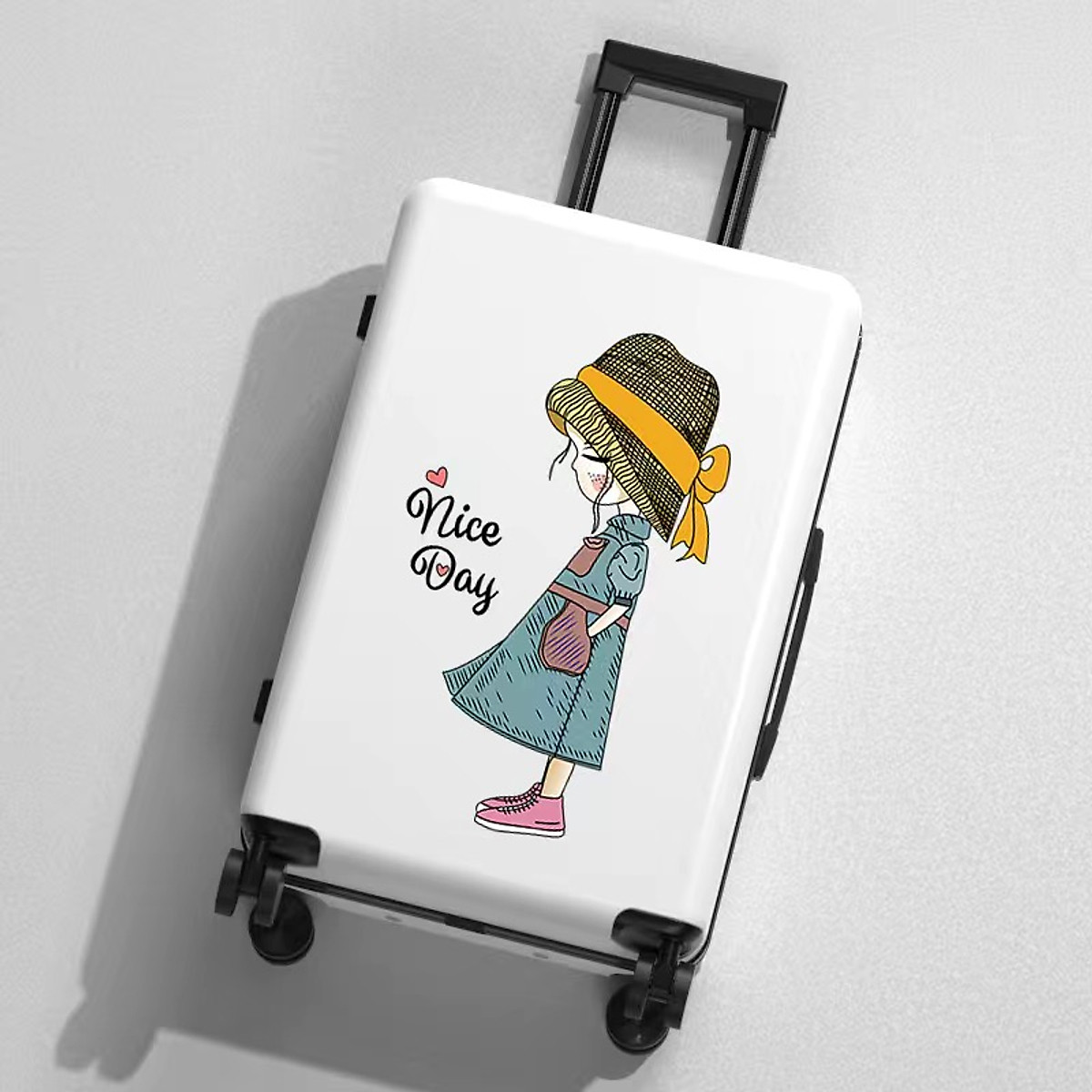 Mua Vali Kéo Du Lịch In Hình Cô Gái Dễ Thương Chất Liệu Nhựa Nhám PC ...