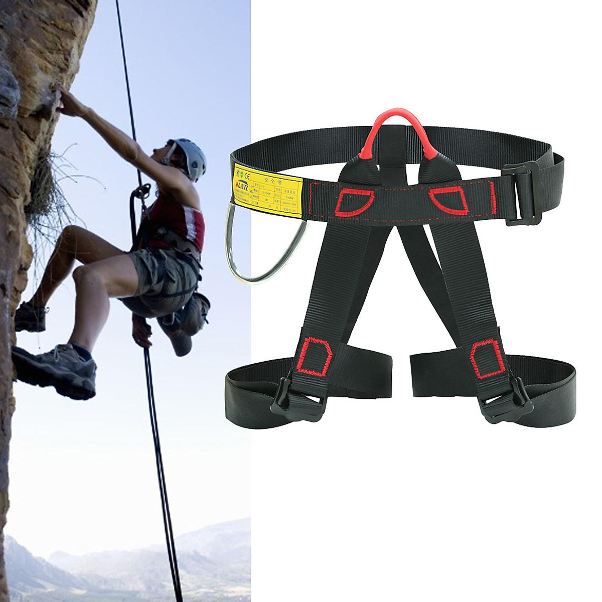 Climbing Harness Fall Protection Protect Waist Half Body Belt - Phụ ...