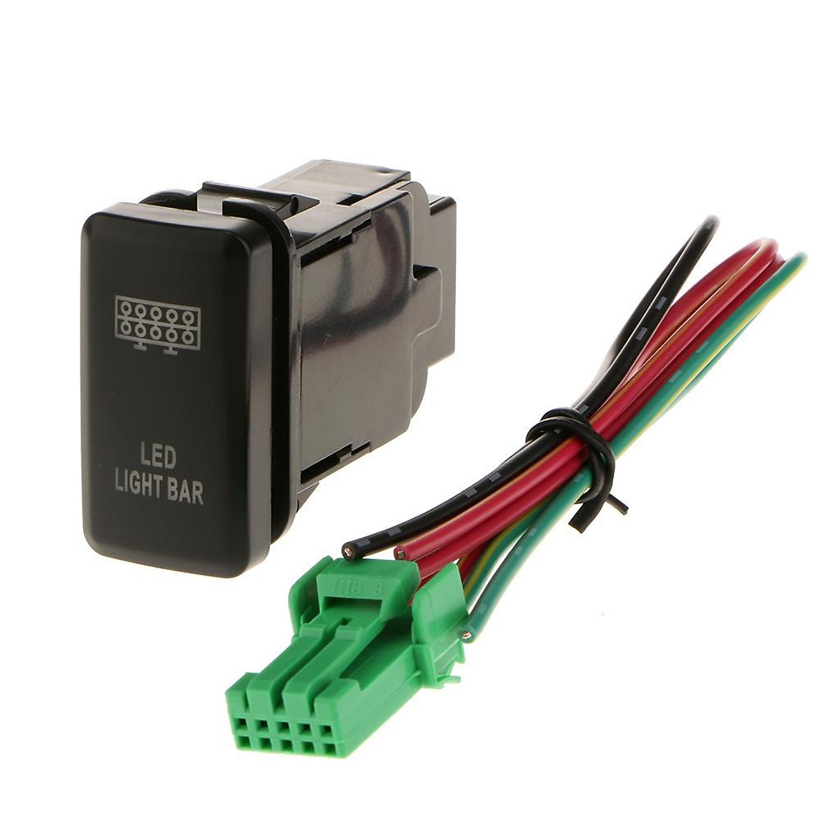 4 Pieces Red/Blue/White/Green LED Light Bar Push Button Switch for ...