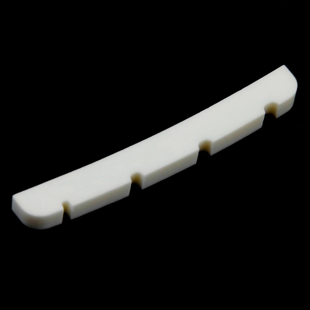 18X 42mm Beige Slotted Curved Buffalo Bone Nut for 4 String Bass Guitars