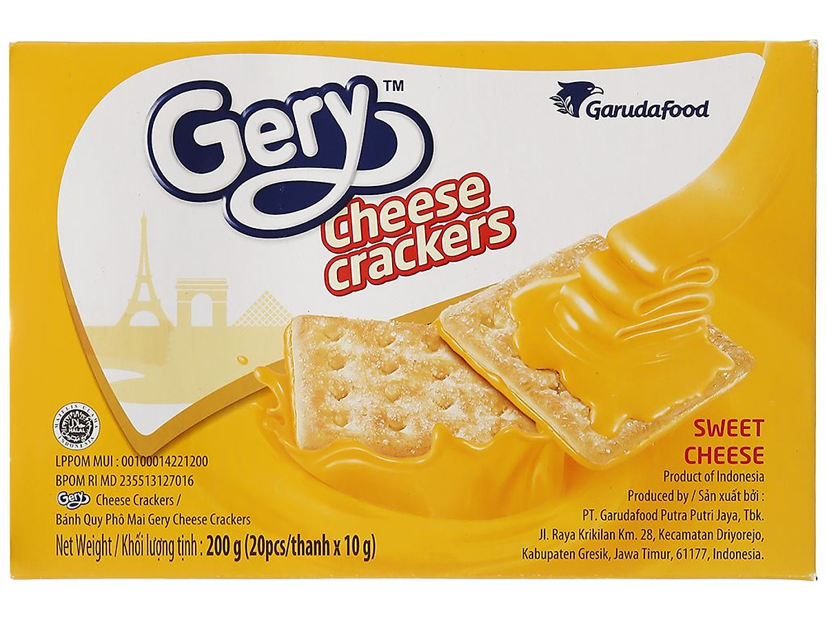 Mua Bánh quy phô mai Gery Cheese Crackers - 200g tại Tiki Trading